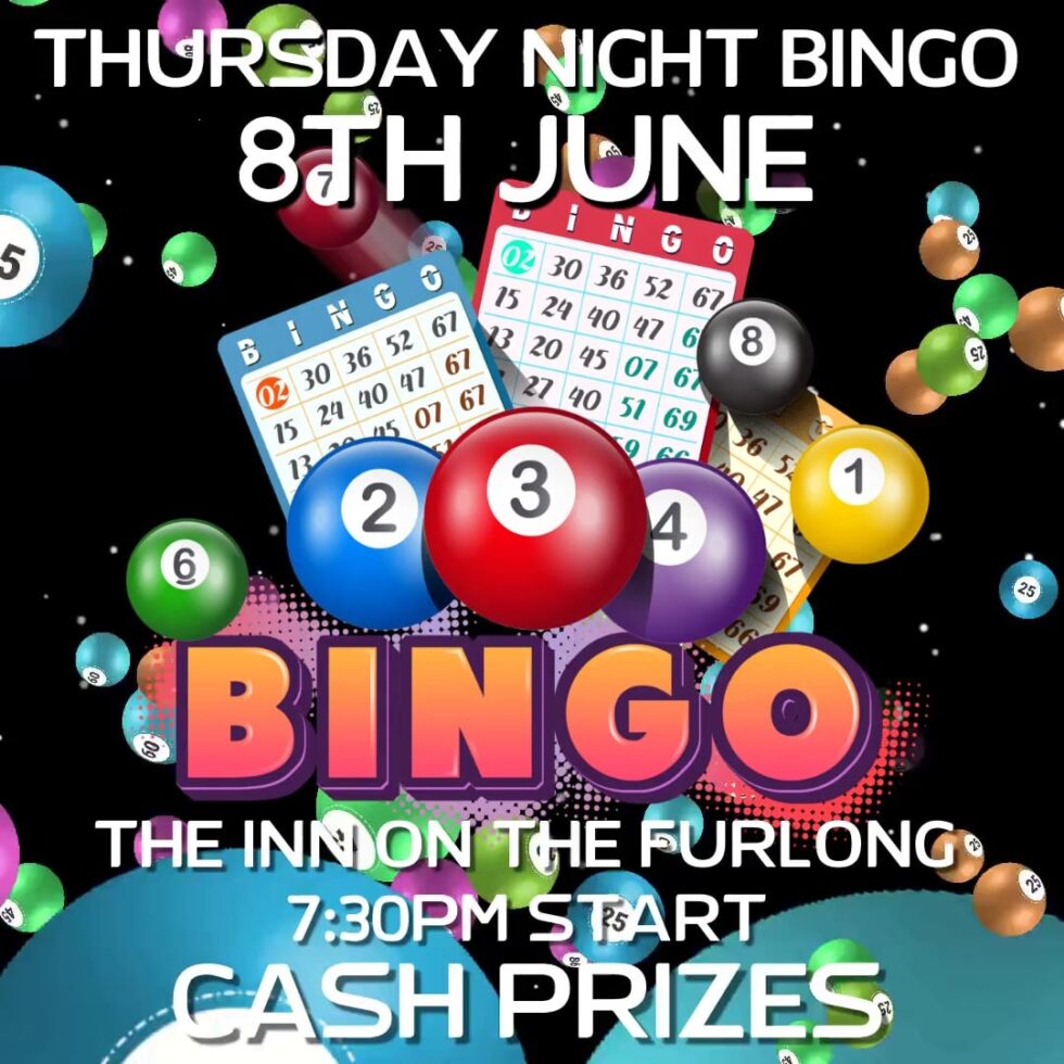 BINGO Thursday June 8th 7.30pm - The Inn on The Furlong